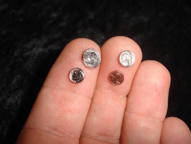 A Mini US COIN SET- Penny+Dime+Nickel+Quarter-miniature - Coins: US
